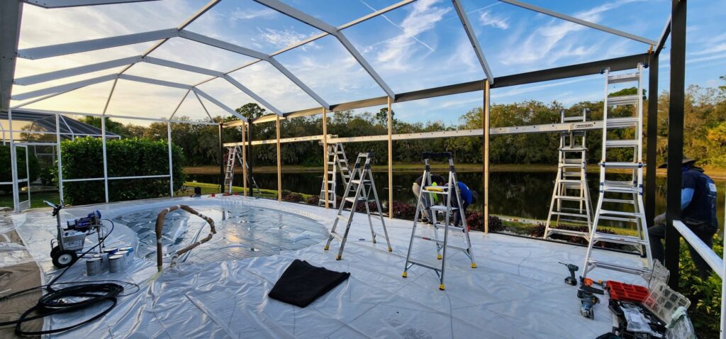 Pool Cage Painting Restoration